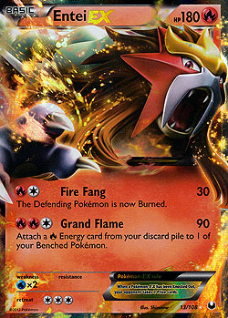 Entei EX Erforscher der Finsternis Boosterserien Einzelkarten Pokemon ...