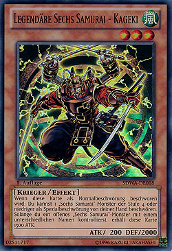 Legendäre Sechs Samurai - Kageki Samurai Warlords Structure Decks Einzelkarten Yu-Gi-Oh! MAWO CARDS