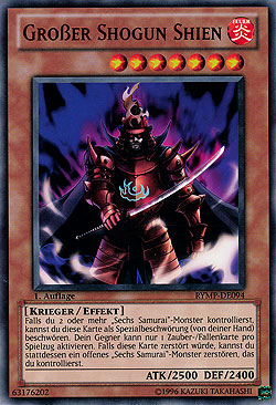 Großer Shogun Shien Ra Yellow Mega-Pack Special Editions Einzelkarten ...