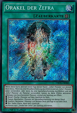 Orakel der Zefra Crossed Souls Boosterserien Einzelkarten Yu-Gi-Oh ...