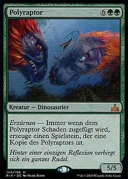 Polyraptor Rivalen von Ixalan Boosterserien Einzelkarten Magic MAWO CARDS