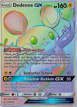 Dedenne GX Kräfte im Einklang Boosterserien Einzelkarten Pokemon MAWO CARDS