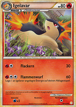 Igelavar HeartGold & SoulSilver Boosterserien Einzelkarten Pokemon MAWO ...