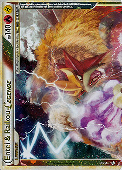 Entei & Raikou-LEGENDE HS Entfesselt Boosterserien Einzelkarten Pokemon ...