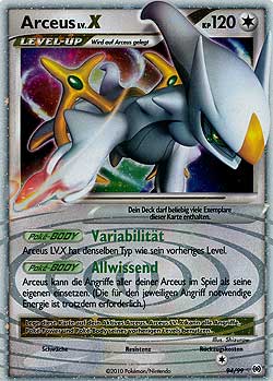 Arceus LV.X Platin Arceus Boosterserien Einzelkarten Pokemon MAWO CARDS