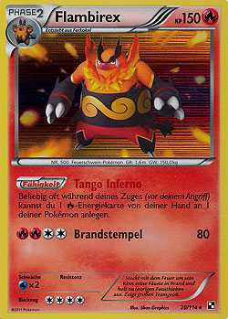 Flambirex Schwarz & Weiss Boosterserien Einzelkarten Pokemon MAWO CARDS