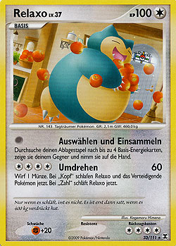 Relaxo Platin Aufstieg der Rivalen Boosterserien Einzelkarten Pokemon ...